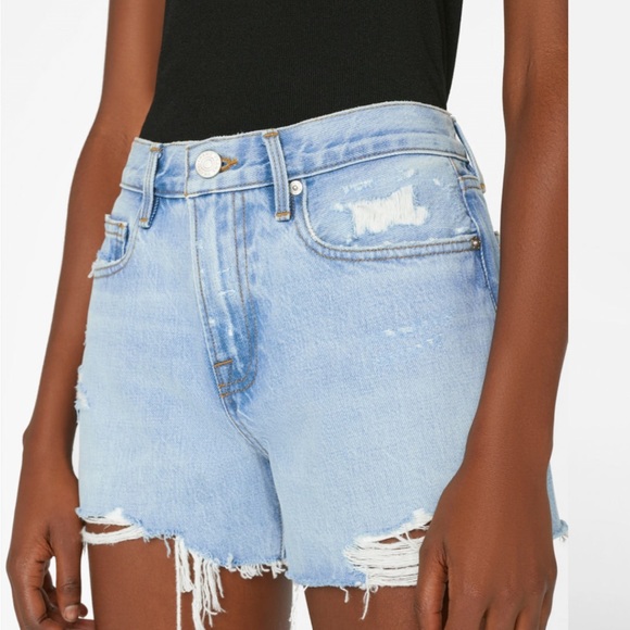 Frame Denim | Shorts | Frame Le Brigette Raw Edge Denim Shorts Size 26 ...